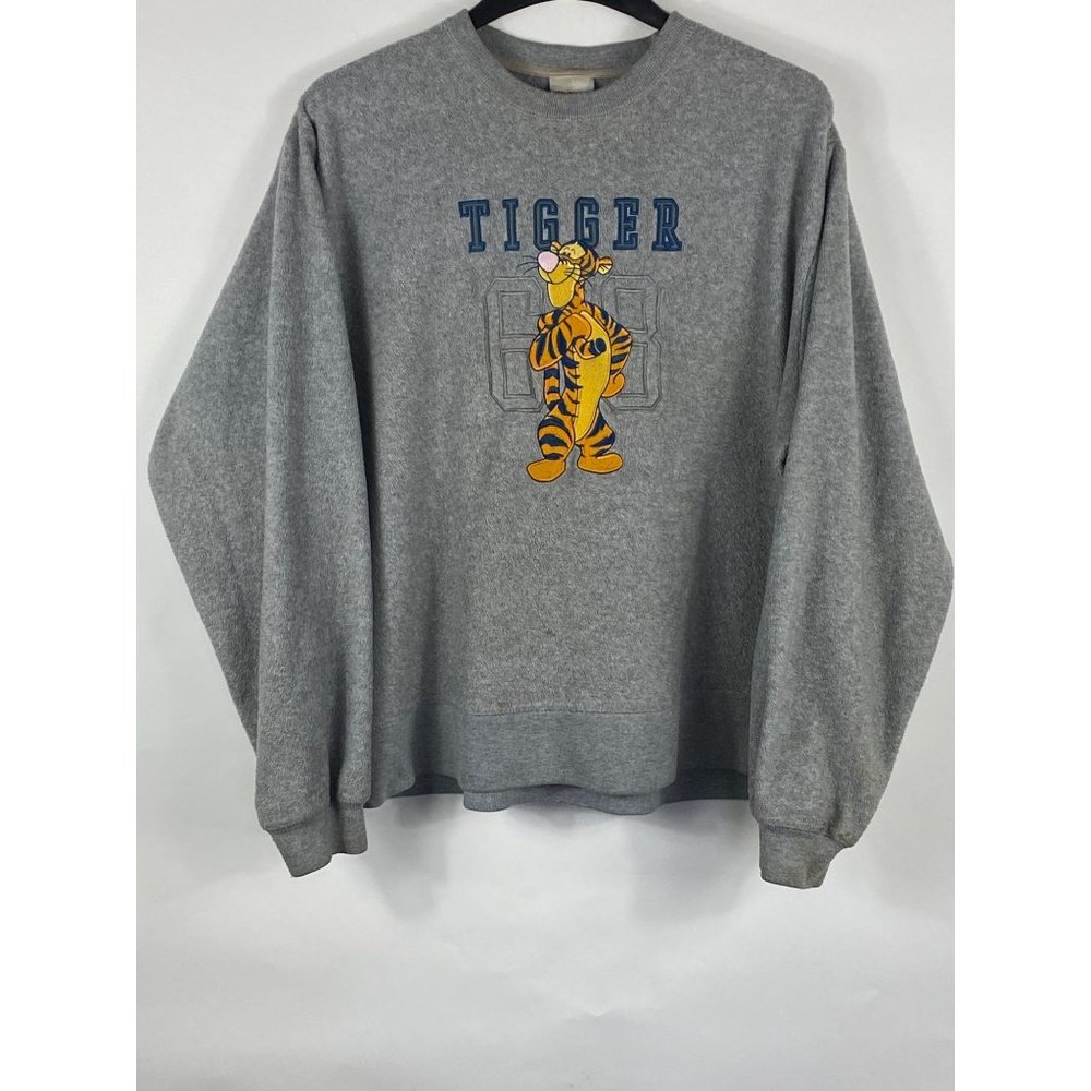 Vintage Disney Store Tigger Embroidery Fleece Pullove… - Gem